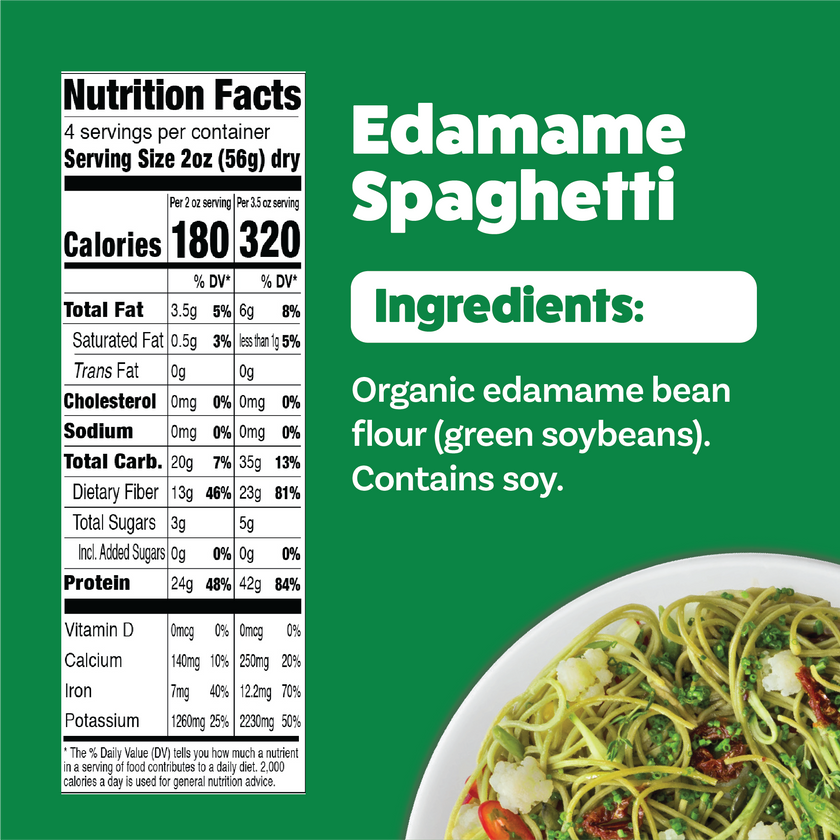 Edamame Spaghetti – High Protein Pasta (42g) | Explore Cuisine ...